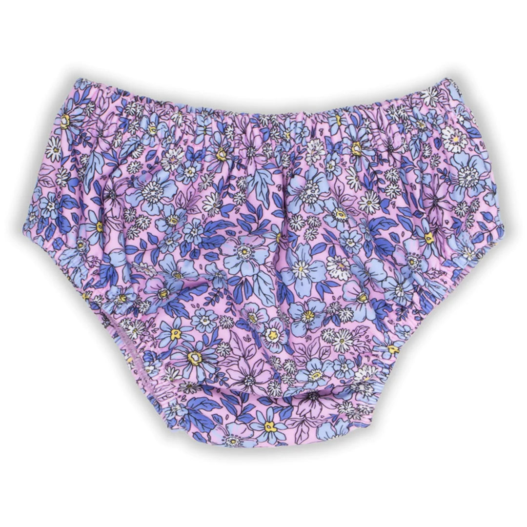 Purple Ditsy Floral Swim Diape – P. Cottontail & Co.
